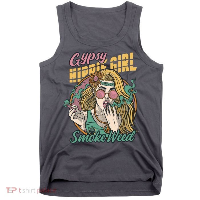 Gypsy Hippie Girl Smoke Weed Retro Tank Top | TShirtPalace
