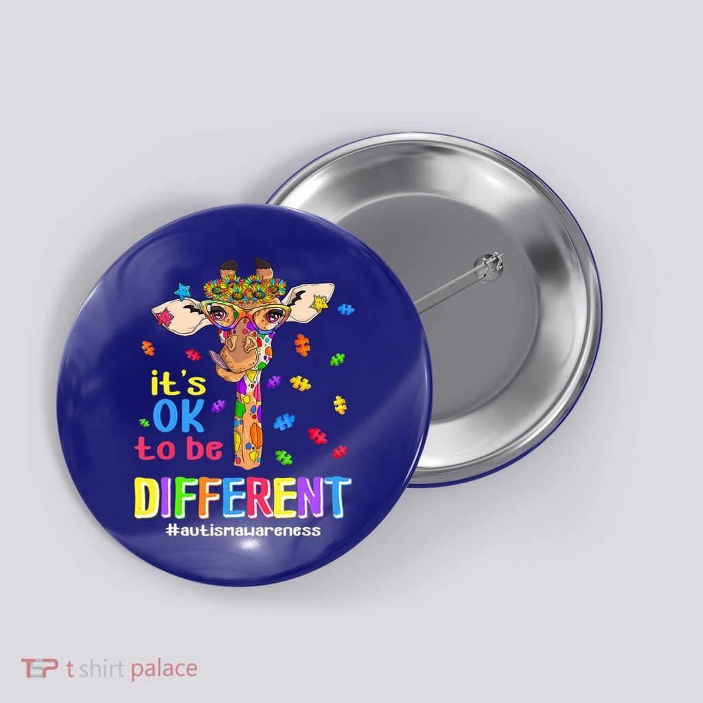 Giraffe It's Ok To Be Different Autism Awareness Acceptance Cute Gift ...