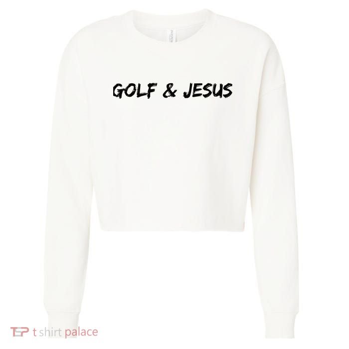 Golf & Jesus Cropped Pullover Crew | TShirtPalace