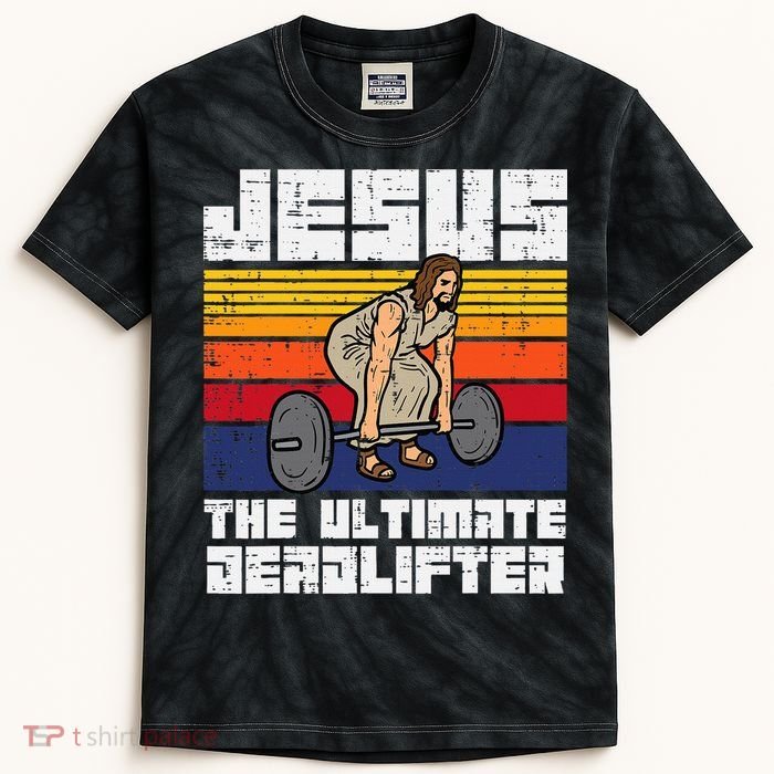 Gym Jesus Ultimate Deadlifter Christian Workout Kids Tie-Dye T-Shirt ...