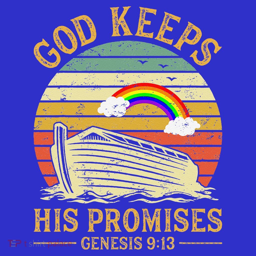 God Keeps His Promises Rainbow Noah Ark Jesus Christian Valucap Bio ...