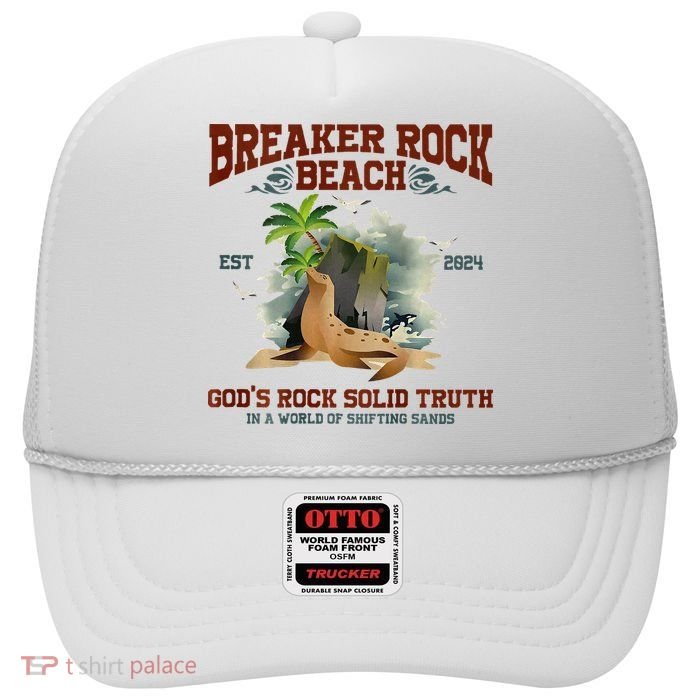 GodS Rock Solid Retro Breaker Rock Beach Vbs 2024 Trucker Hat ...