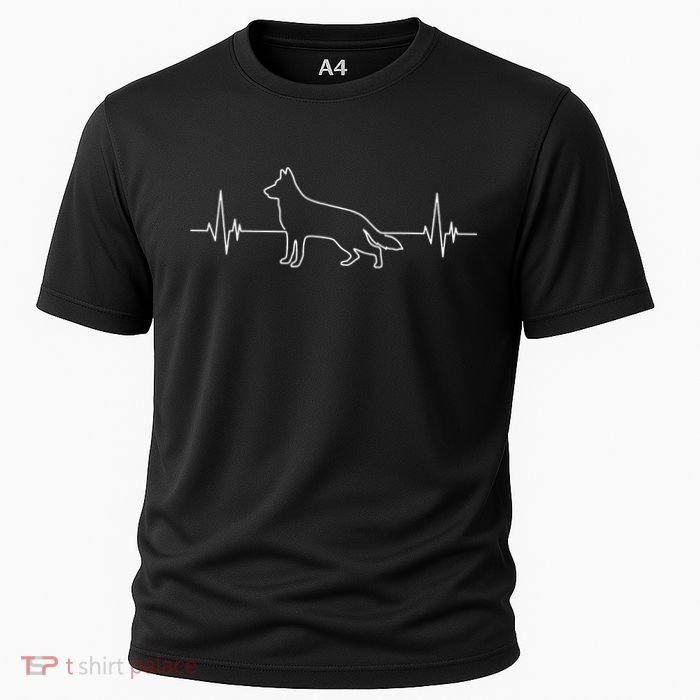 German Shepherd German Shepherd Heartbeat Cooling Performance Crew T ...