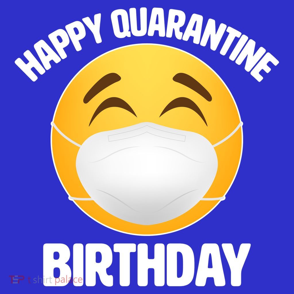 Happy Quarantine Birthday Smiley Emoji Valucap Bio-Washed Visor ...