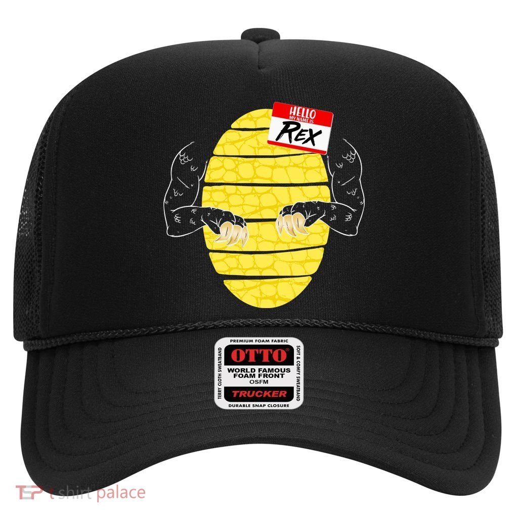 Hello My Name is Rex T-Rex Halloween Trucker Hat | TShirtPalace