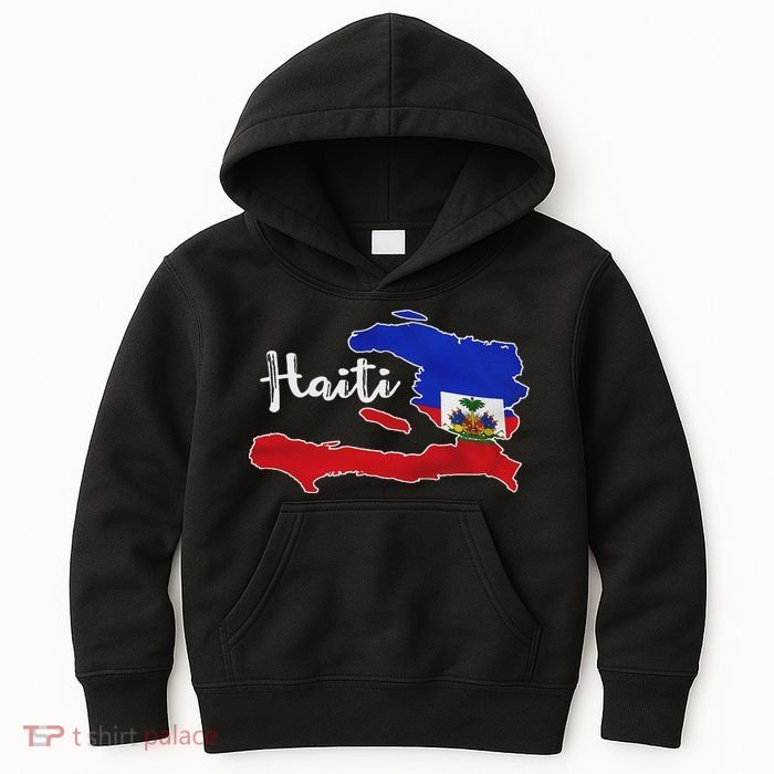 Happy Haitian Flag Day Cool Haiti Flag Map Haitian Pride Kids Hoodie ...