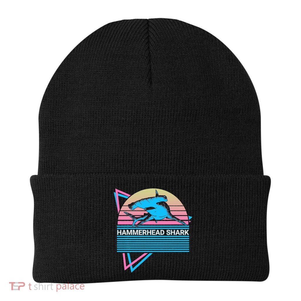 Hammerhead Shark Retro Knit Cap Winter Beanie | TShirtPalace