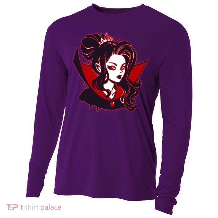 Halloween Dracula Vampire Princess Cooling Performance Long Sleeve Crew ...