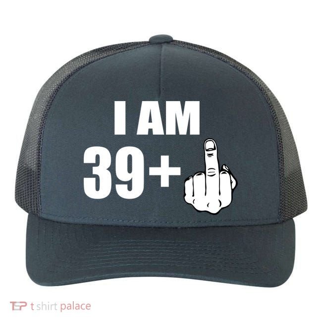 I Am 40 Middle Finger Yupoong Adult 5-Panel Trucker Hat | TShirtPalace