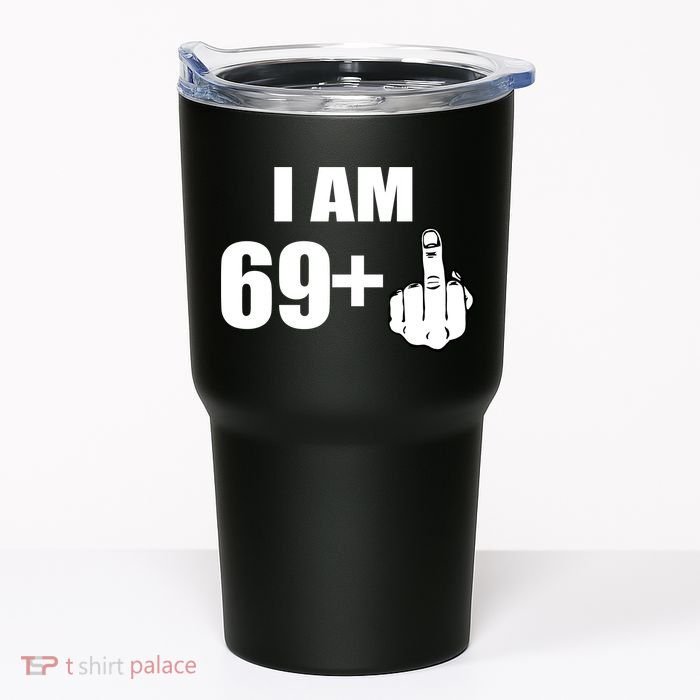 I Am 70 Middle Finger 70th Birthday Gift Tumbler | TShirtPalace