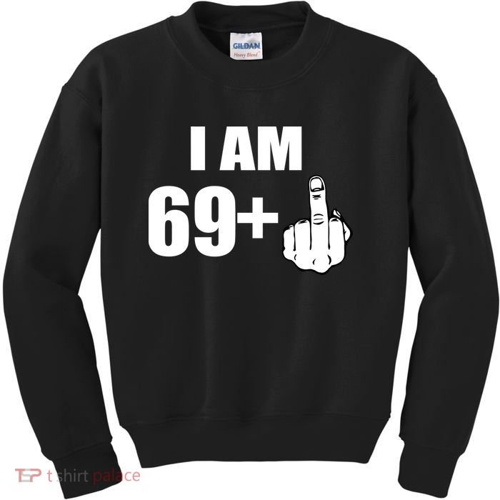 I Am 70 Middle Finger 70th Birthday Gift Kids Sweatshirt | TShirtPalace