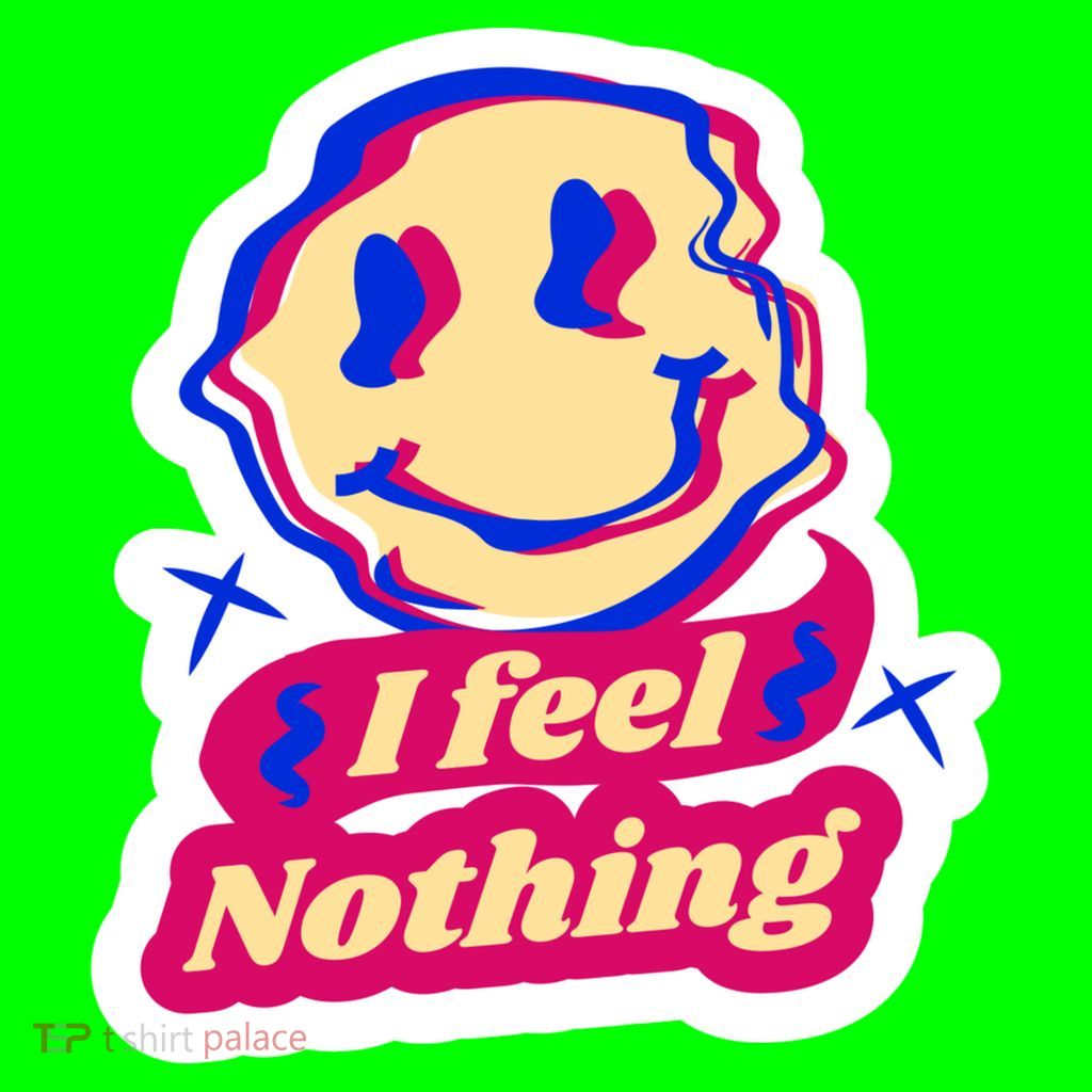 I Feel Nothing Smiley Face Button | TShirtPalace