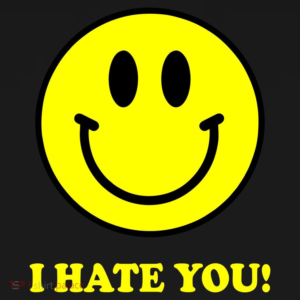 I Hate You Funny Smiley Face Emoji Bag