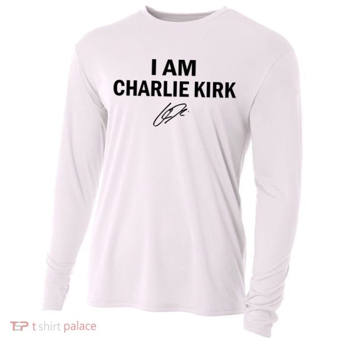 I Am Charlie Kirk Signature Cooling Performance Long Sleeve Crew ...