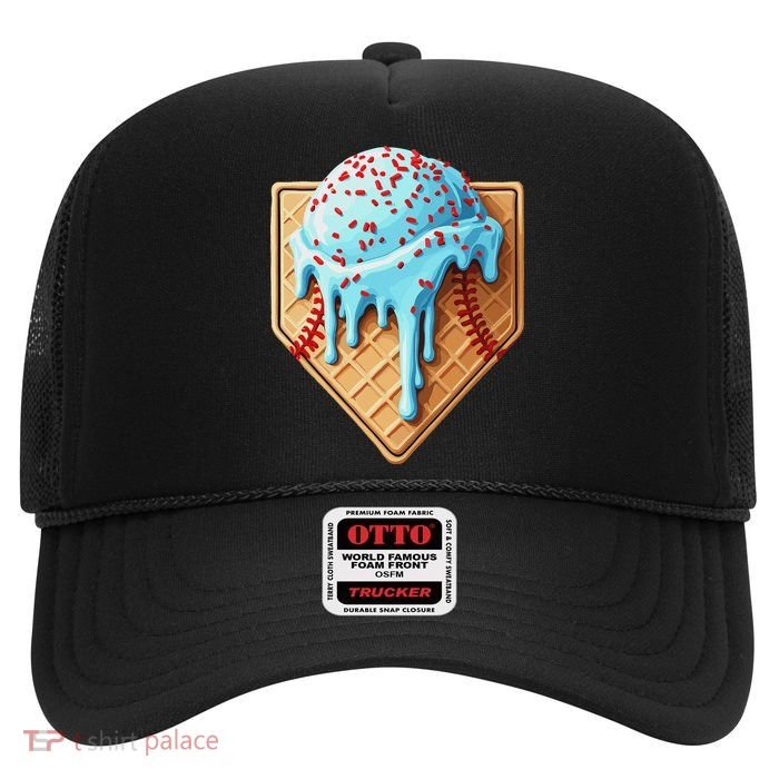 Ice Cream Baseball Drip Home Plate Dripping Hat