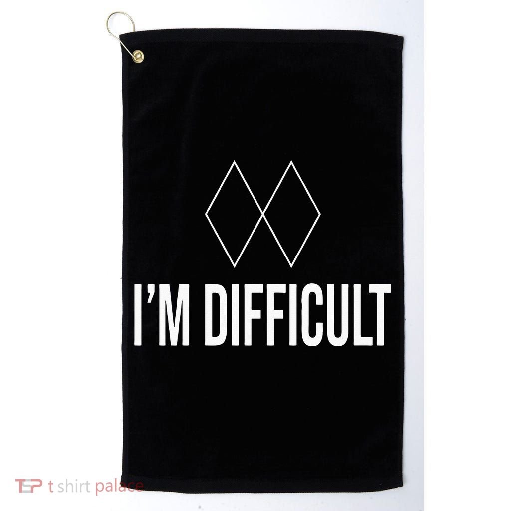 Im Difficult Hoodie Black Diamond Golf Towel
