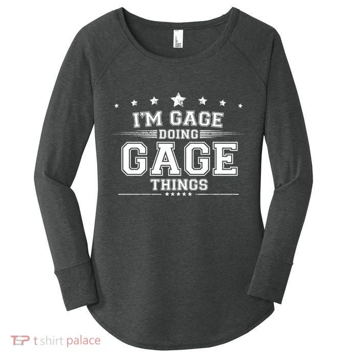 Im Gage Doing Gage Things Women's Perfect Tri Tunic Long Sleeve Shirt ...