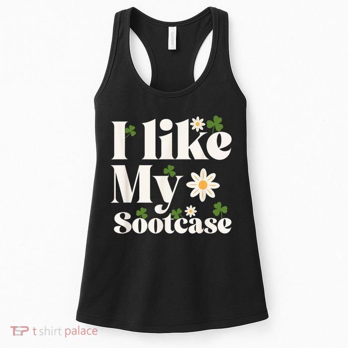 I Like My Suitcase Funny Sootcase Viral Meme Women's Racerback Tank ...