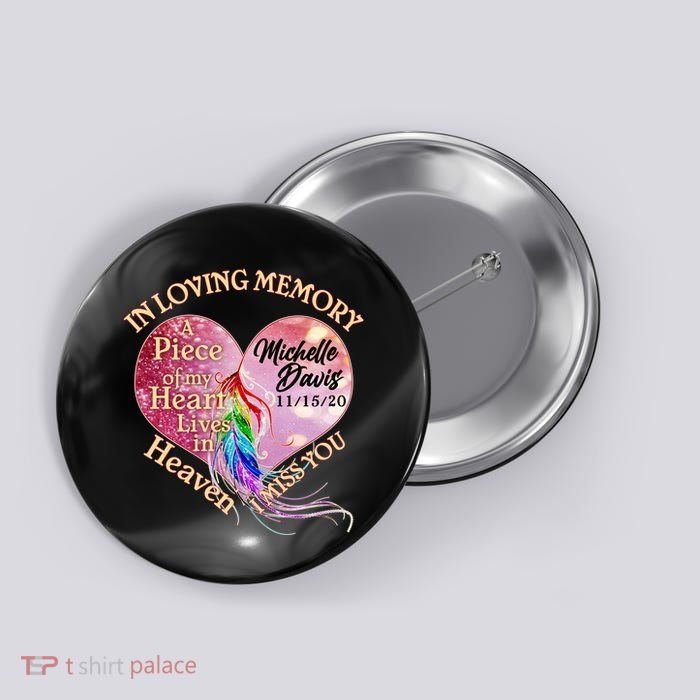 In Loving Memory Tribute Custom Rip Personalized Family Button ...
