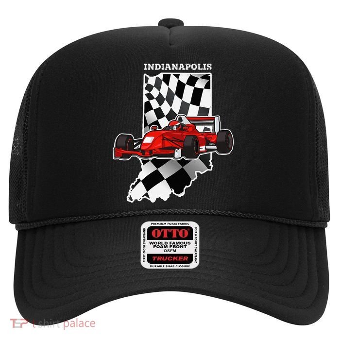 IndyCar Racing Indianapolis Map Checkered Flag Racer Hat