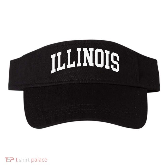 Illinois Throwback Design Classic Valucap Bio-Washed Visor | TShirtPalace