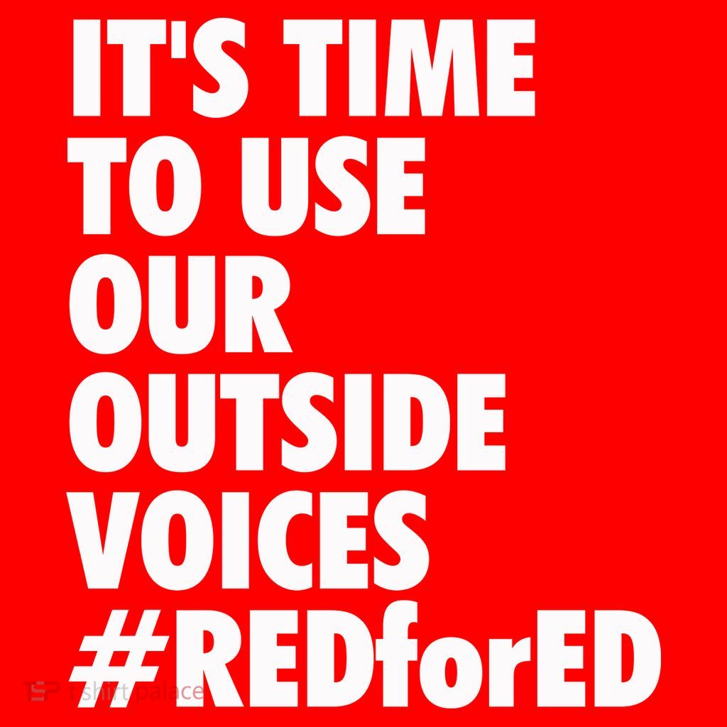 ItS Time To Use Our Outside Voice Red For Ed Hoodie | TShirtPalace