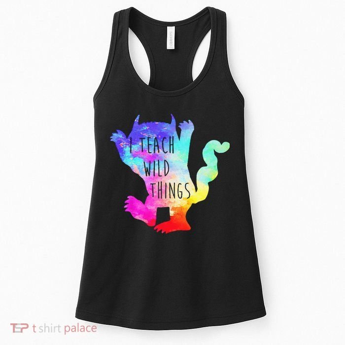 I Teach Wild Things Monster Funny Halloween Gifts Women's Ta