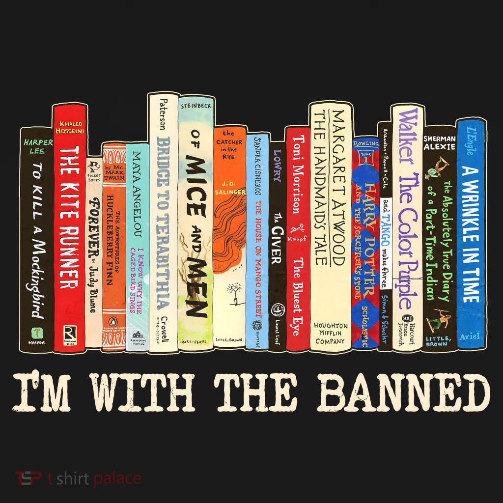 I'm With The Banned Read Banned Books Button | TShirtPalace