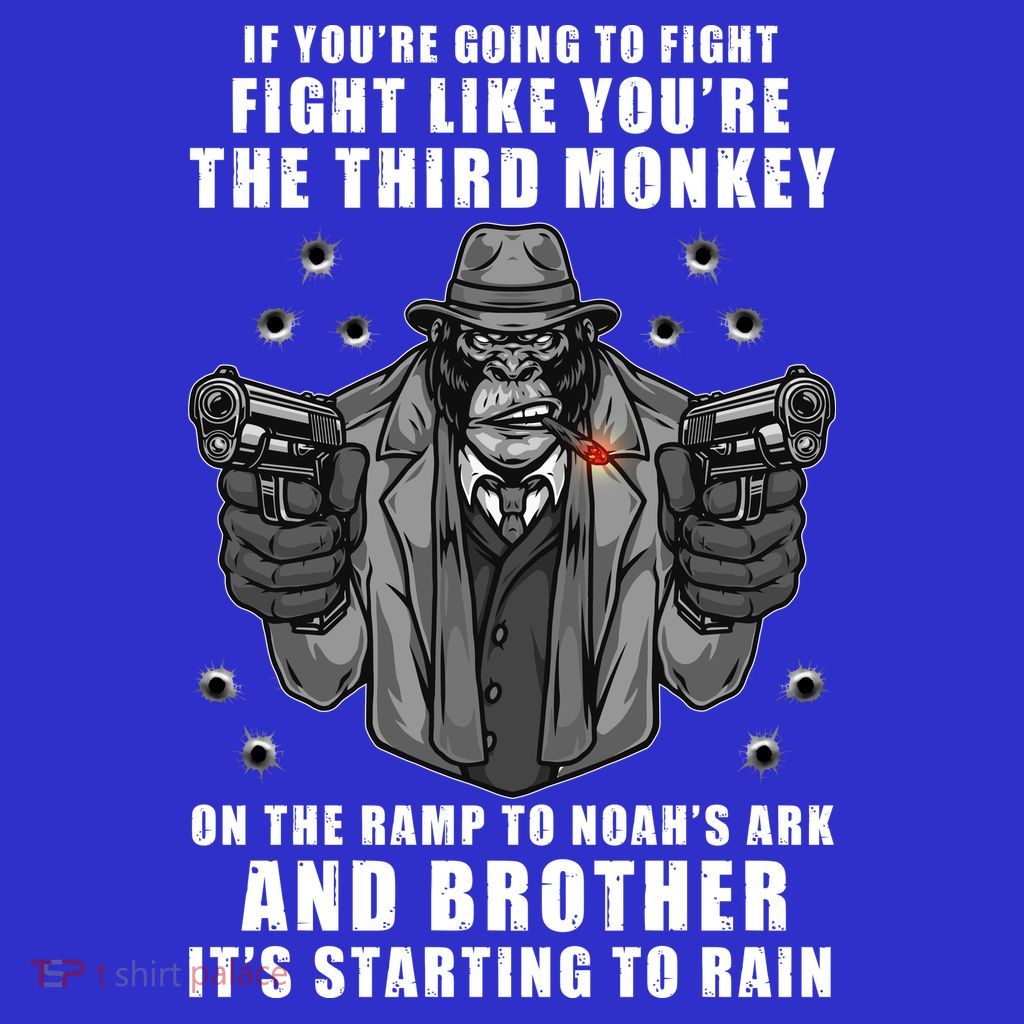 If You're Going To Fight Like You're Third Monkey Kids Sweatshirt ...