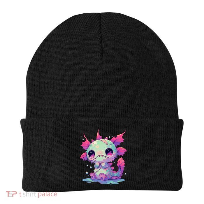 Kawaii Pastel Goth Creepy Cute Zombie Axolotl Knit Cap Winter Beanie ...