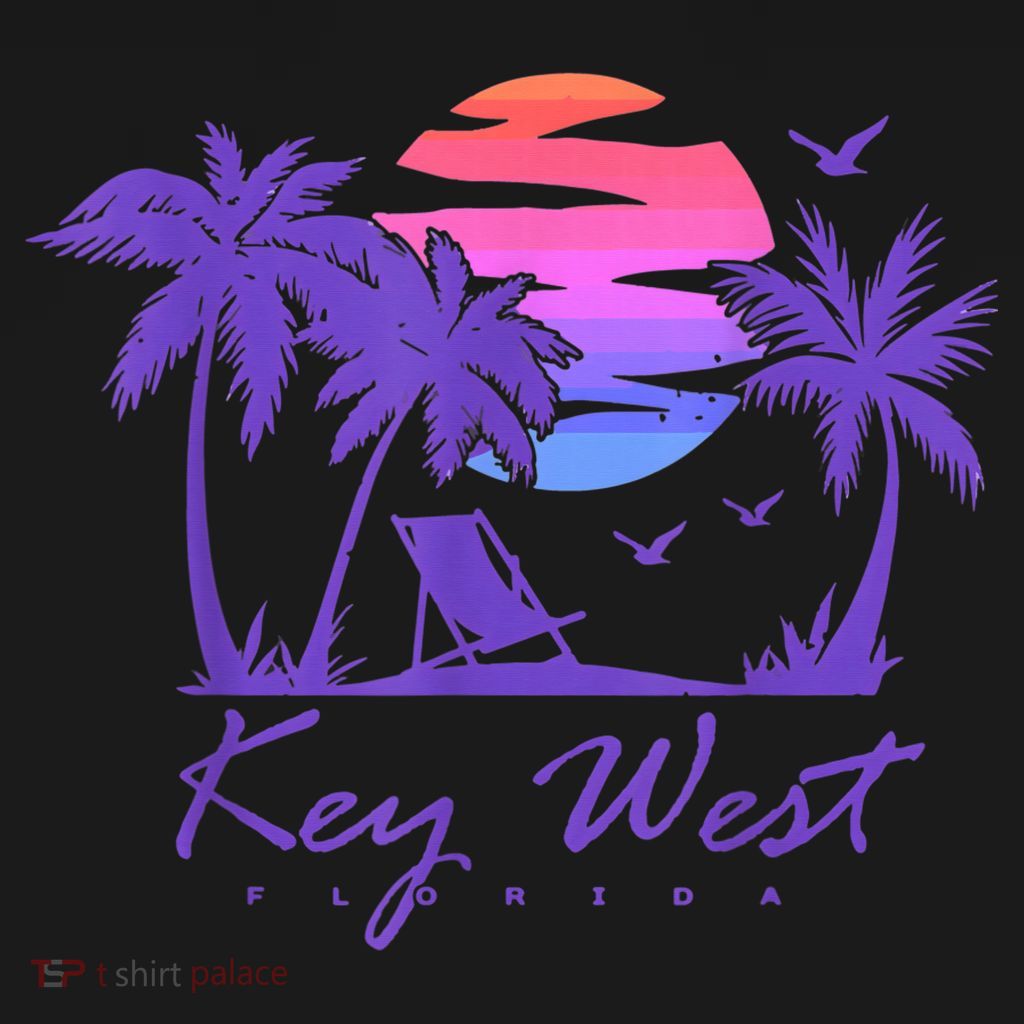 KEY WEST FLORIDA Spring Break Vacation Retro Vintage Sunset Button ...