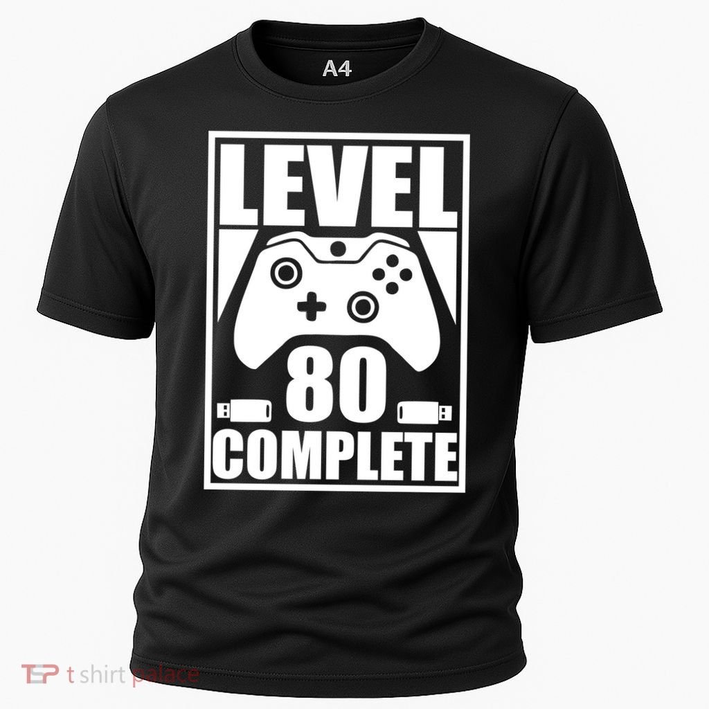 Level 80 Complete Video Gamer 80th Birthday Cooling Performance Crew T ...