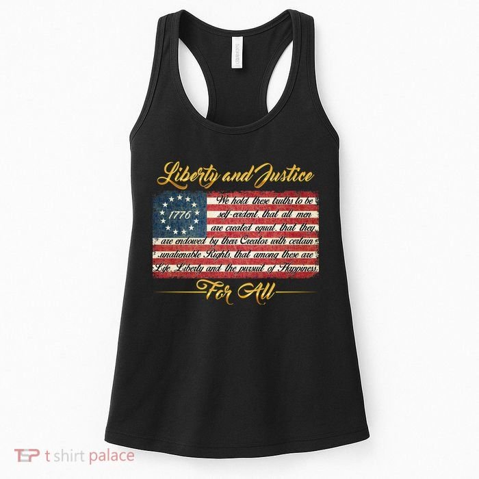 Liberty And Justice For All The Declaration of Independence Women's ...