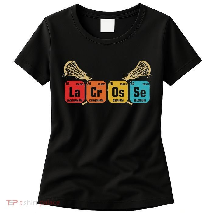 Lacrosse Periodic Table Of Elements Chemistry Sport Women's T-Shirt ...