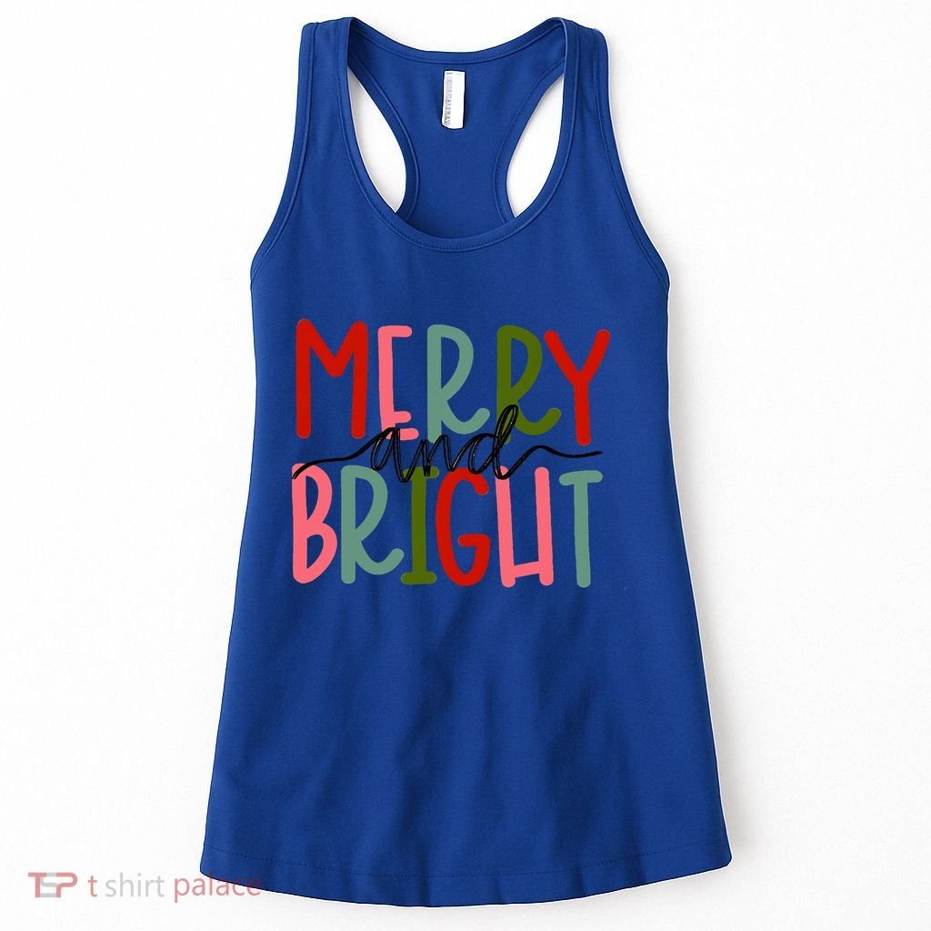 Merry And Bright Family Christmas Women's Tank Top | TShirtPalace