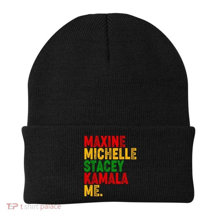 Maxine Michelle Stacey Kamala Me Black History Month Beanie