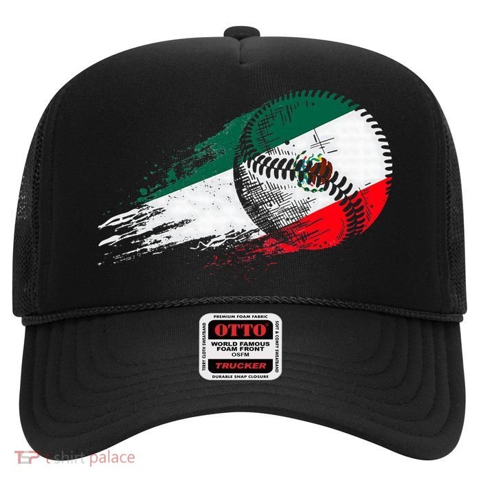 Mexican Baseball Player Mexico Flag Baseball Lover Trucker Hat ...