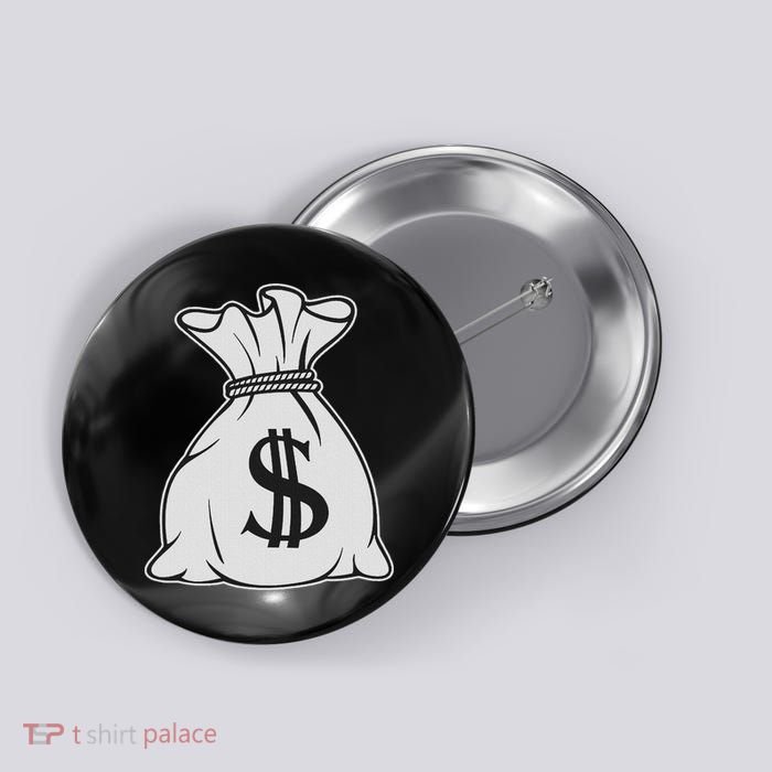 Money Bag X Bag Of Money Button | TShirtPalace