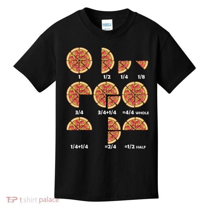 Maths Day Costume Idea Teachers Pizza Slice Fraction Kids T-Shirt ...
