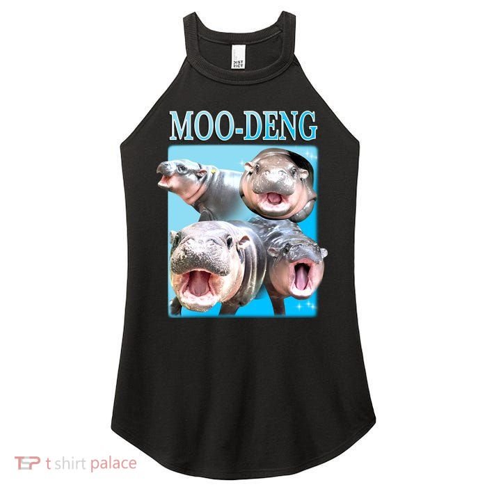 Moo Deng Meme Hippo Funny Women's Perfect Tri Rocker Tank | TShirtPalace
