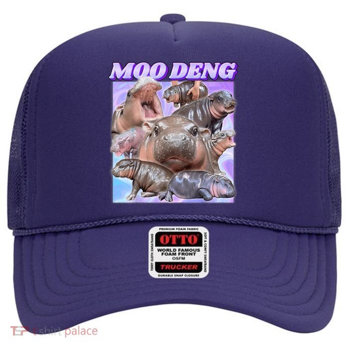 Moo Deng Meme Hippo Trucker Hat | TShirtPalace