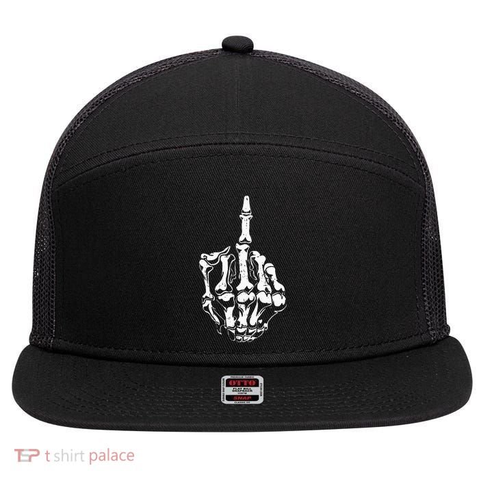 Middle Finger Skeleton Hand Halloween Costume for Adults 7 Panel Mesh ...