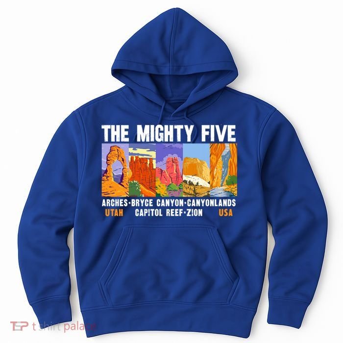 Mighty Five Utah National Parks Distressed Vintage Great Gift Hoodie ...