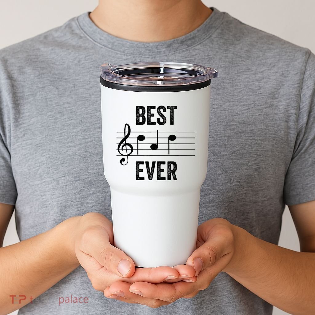 Music Notes Funny Fathers Day Present Best Dad Ever Tumbler | TShirtPalace