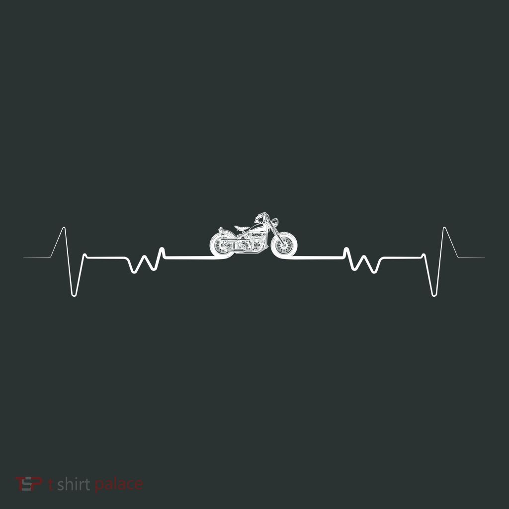 Motorcycle Heartbeat Pulse Biker Women's T-Shirt | TShirtPalace