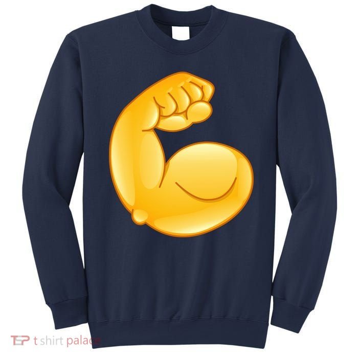 Muscle Strong Arm Flex Emoji Sweatshirt | TShirtPalace