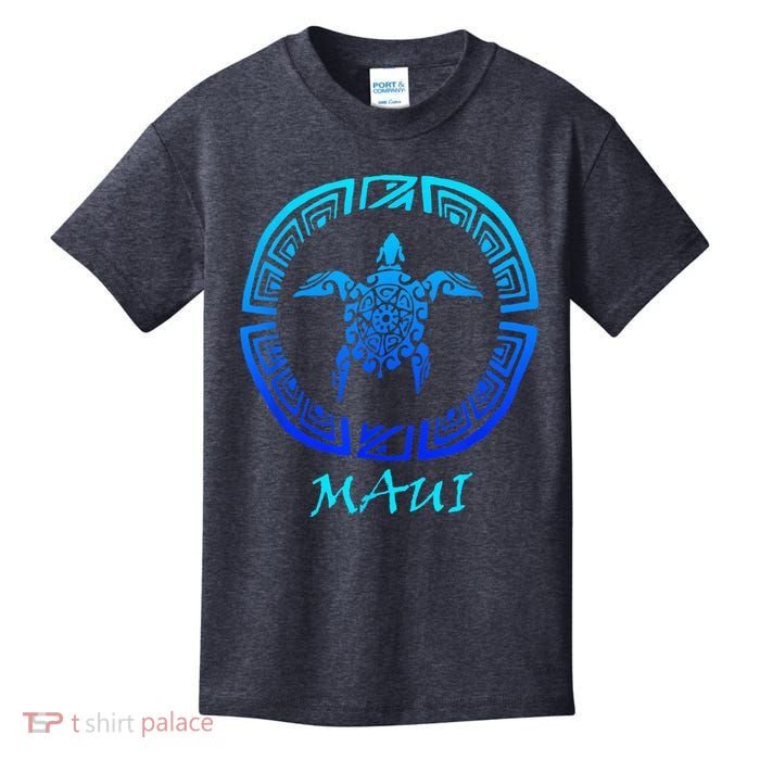 Maui Vintage Retro Tribal Sea Turtle Throwback Kids T-Shirt | TShirtPalace