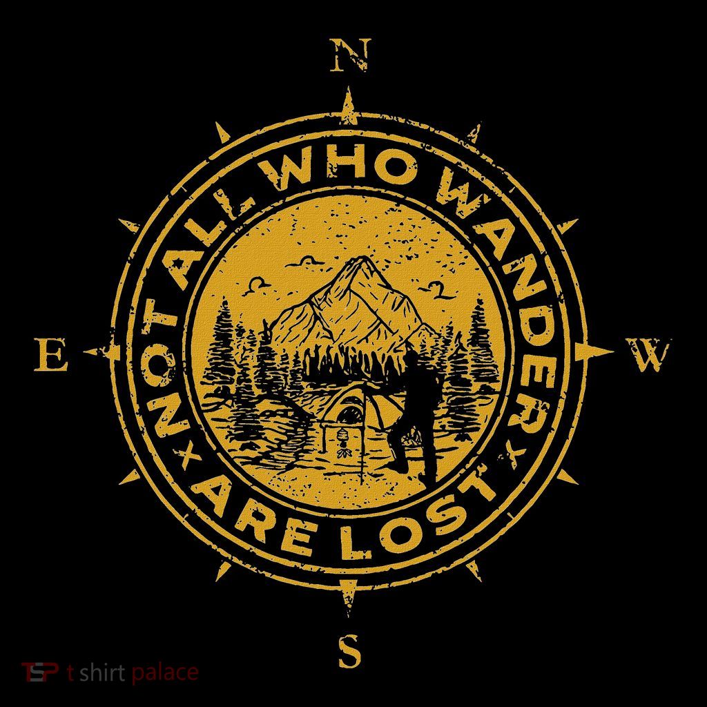 Not All Who Wander Are Lost Compass Button | TShirtPalace