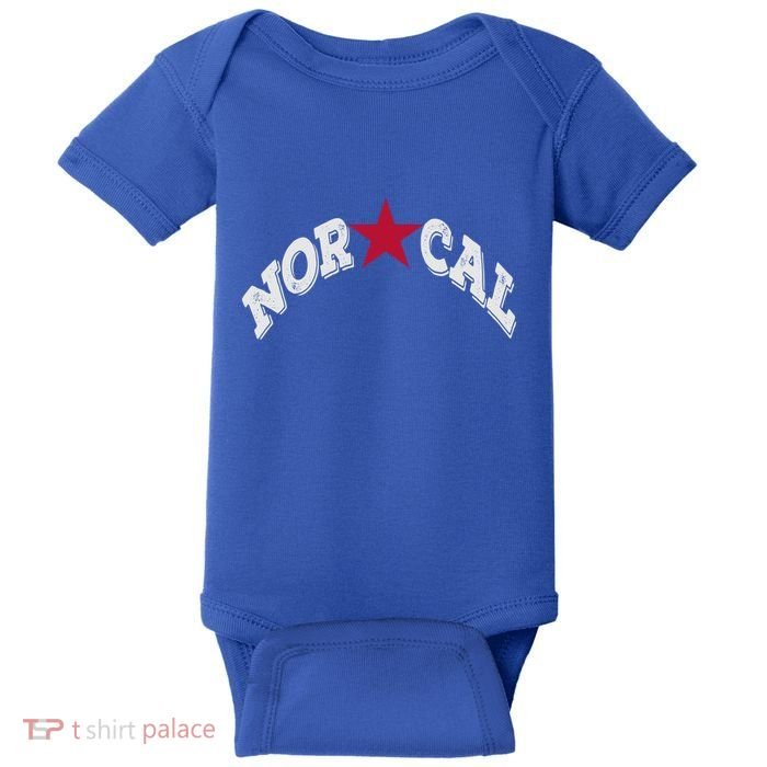 Northern California Norcal Nexa Rust Font Style Gift Baby Bodysuit ...