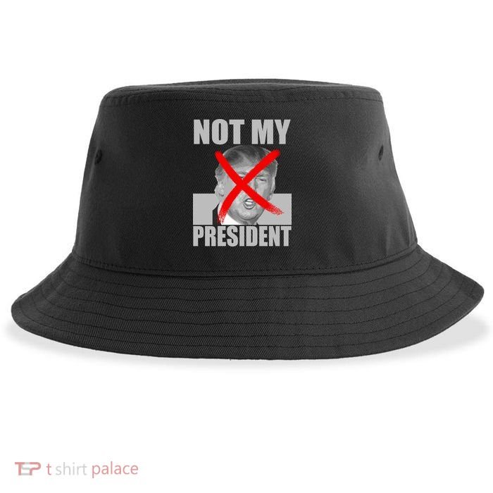 Not My President Red X Spray Paint Anti-Trump Sustainable Bucket Hat ...